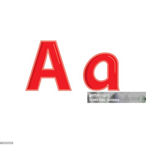 Vector Illustration Of Alphabet Letter A In Uppercase And Lowercase