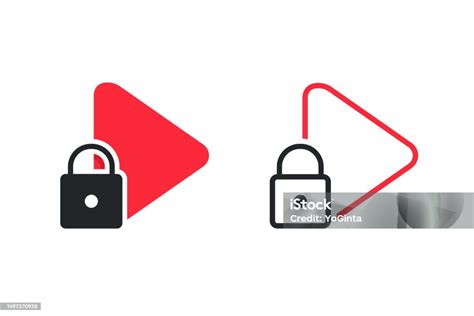 Video Lock Iocn Illustration Vector Stock Illustration Download Image Now Home Video Camera