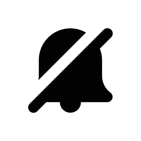 Mute Notification Bell Filled Icon In Transparent Background Basic App And Web UI Bold Line