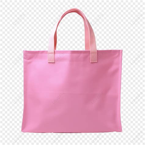 클리핑 패스를 사용하여 격리된 분홍색 캔버스 가방소매패션 Png 일러스트 무료 다운로드 Lovepik