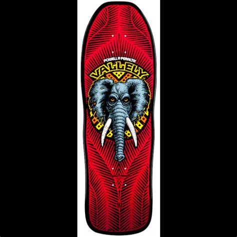 Powell Peralta Mike Vallely Elephant Skateboard Deck Red 10 X 30 25