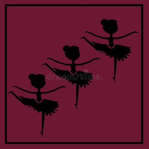 Three Ballerinas Stock Vector Illustration Of Contour 34652273