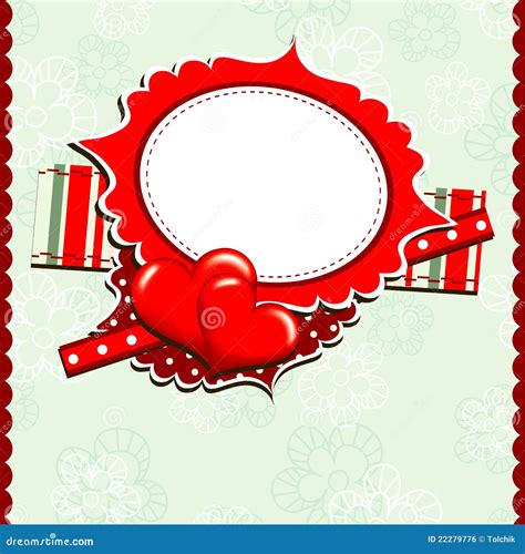 Template Heart Greeting Card Stock Vector Illustration Of Flower