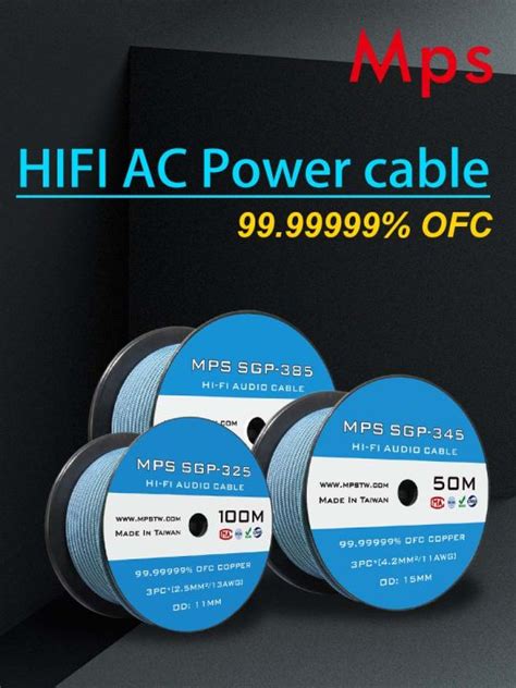 Hifi Mps Sgp 325348385 9999999 Ofc Wire Audio Cable Power Cord Ac Cable For Hifi Amplifier