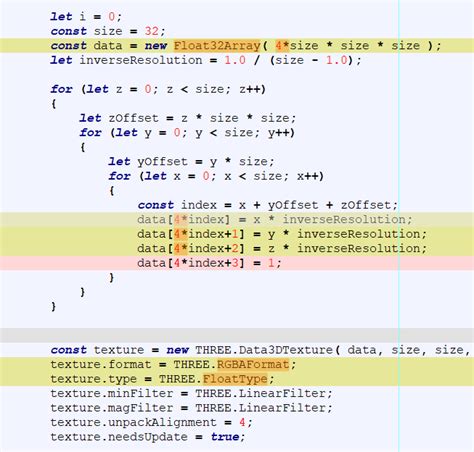 who can tell me how to render data3dtexture rgb in three js questions