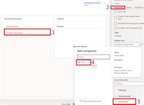 [customization And Configuration] How To Show Lookup Field As A Form Using Form Component
