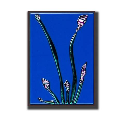 Floral Fused Glass Wall Art Set Customizable Home Decor