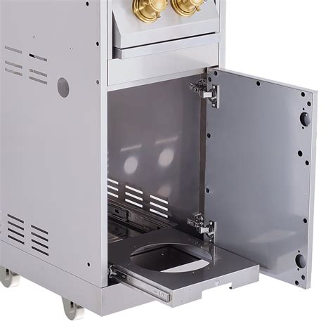 Luchar Outdoor Kitchen Stainless Steel Dual Side Burner Cabinet