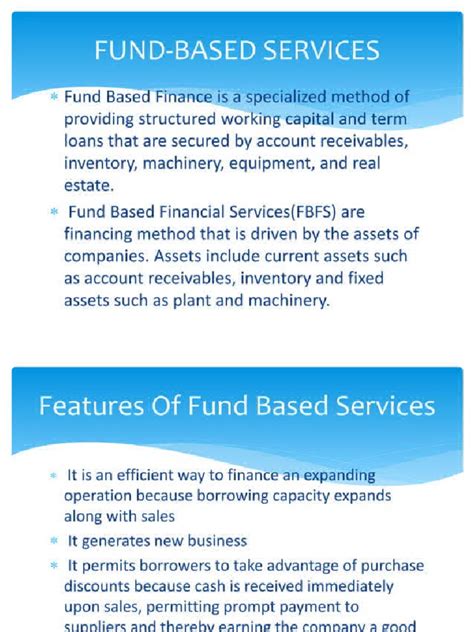 Fund Based Financial Services Pdf