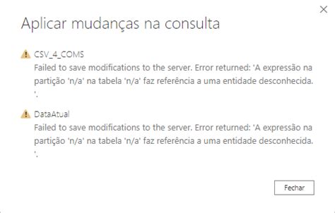 Solved Failed To Save Modifications To The Server Microsoft Fabric Community