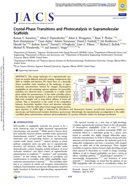 Crystal Phase Transitions And Photocatalysis In Supramolecular Scaffolds 2017 Pdf