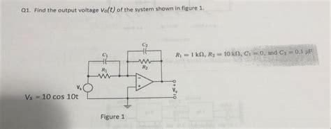 Solved Q Find The Output Voltage Vo T Of The System Shown Chegg