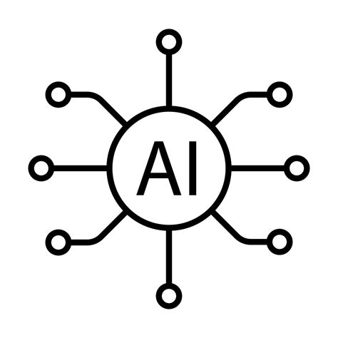 Artificial Intelligence Ai Processor Chip Vector Icon Symbol For Graphic Design Logo Web Site
