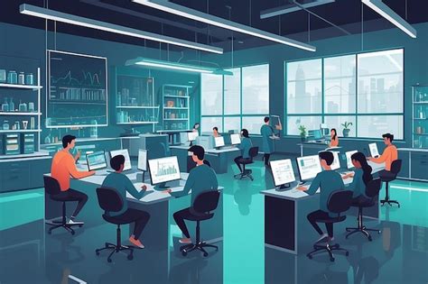 Premium Photo Students Using Ai Algorithms To Analyze Complex