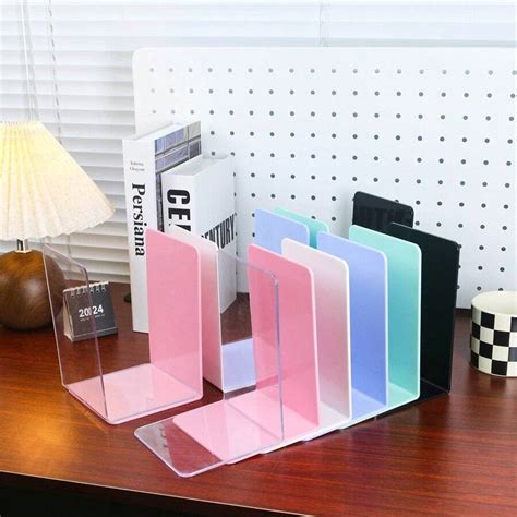 Pcs L Shaped Bookstand Thickened Book Stand Holder Desk Bookshelf Office Desktop Book