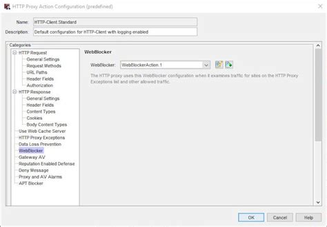 Use Webblocker Actions In Proxy Definitions