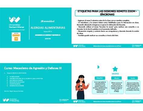 Semana 14 Defensa Enfermedades Alergicas ¡bienvenidos Alergias