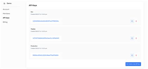 Create Manage API Keys