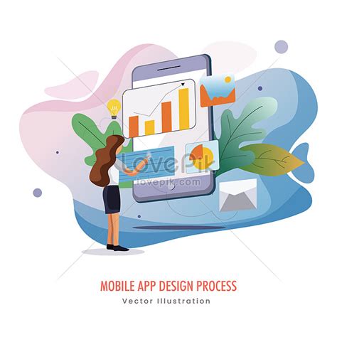 모바일 앱 디자인 프로세스 벡터 그림 일러스트 무료 다운로드 Lovepik