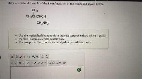 solved draw a structural formula of the s configuration of