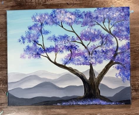 Jacaranda Tree Painting Step By Step Painting