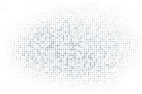 White Digital Matrix Of Binary Code Numbers Background Stock Vector Illustration Of Wallpaper