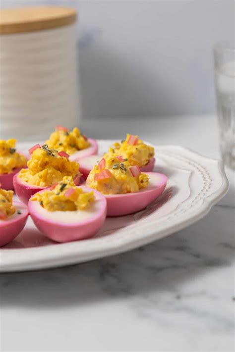 Beet Pickled Deviled Eggs Food Faith Fitness