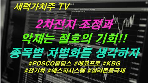 주식 0511 회장구속2차전지 조정과 악재는 절호기회단 종목별 차별화를 생각하자 Posco홀딩스 에코프로 Kbg 전기차 에스피시스템 실리콘음극재