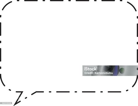 둥근 모서리 직사각형 말풍선 단일 뾰족한 선 흰색으로 칠해짐 걱정하는에 대한 스톡 벡터 아트 및 기타 이미지 걱정하는 기포 대화 풍선 문자 기호 Istock