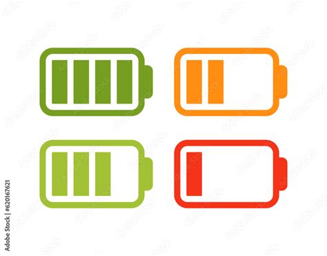Image Vectorielle Stock Battery Icon Set High Quality Colorful Style Vector Icons Batery