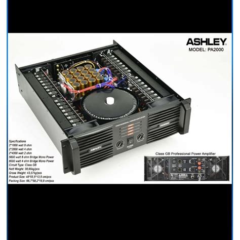 Jual Power Amplifier Ashley Pa2000 Pa 2000 Class Gb Garansi Original
