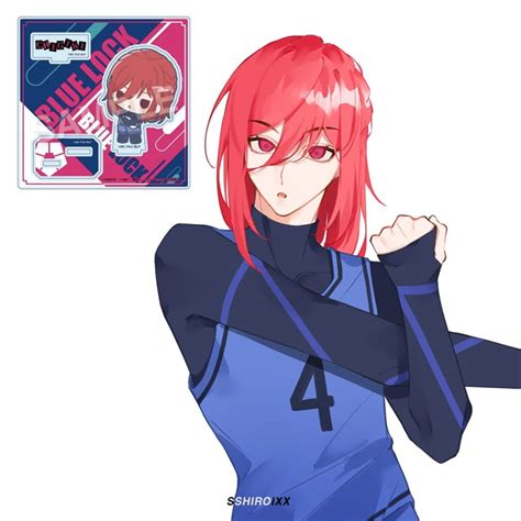 Chigiri Fan De Arte Manga Pelo Rojo