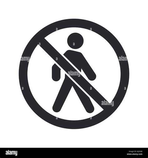 Vector Illustration Of Single Isolated Forbidden Access Icon Stock