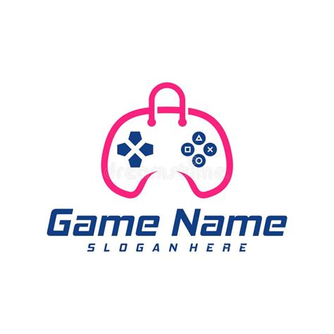 Shop Game Logo Template Vector Joystick Design Icon Stylized Joystick Buttons Stock Vector