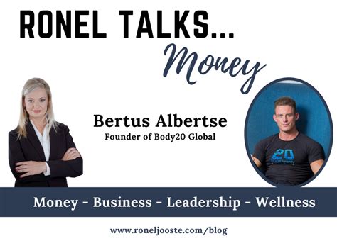Ronel Talks Money Bertus Albertse Ronel Jooste