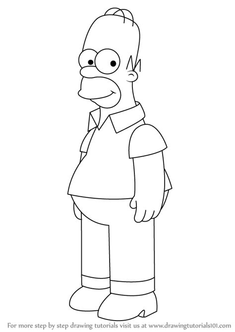 Learn How To Draw Homer Simpson From The Simpsons The Simpsons
