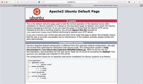Apache2 Project Inside Webapp Tomcat8 Does Not Run In Webpage Stack