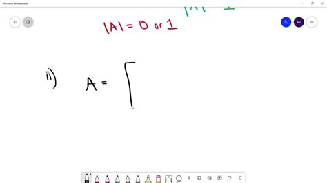 i what are the possible values of the determinant of an idempotent