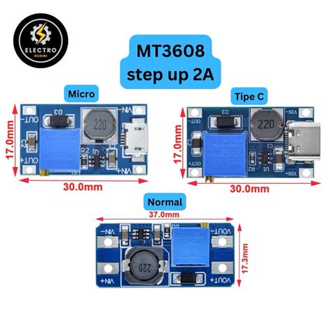 Jual Modul Step Up 2a Mt3608 Tipe C Micro Usb Stepup 2 A 3608 Dc To