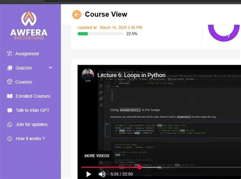 Learningwithawfera Pythonloops Codingjourney Mudassar Afzal