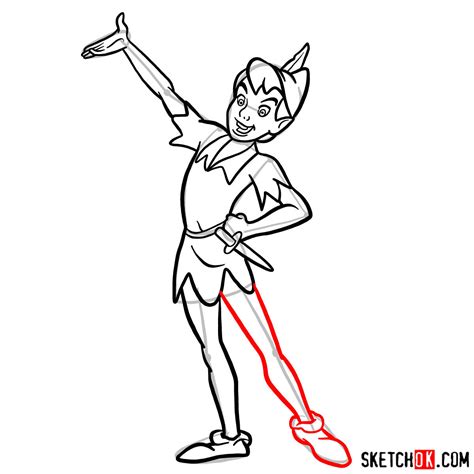 How To Draw Peter Pan Sketchok Easy Drawing Guides