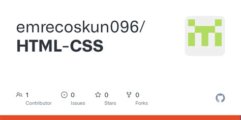 GitHub Emrecoskun HTML CSS