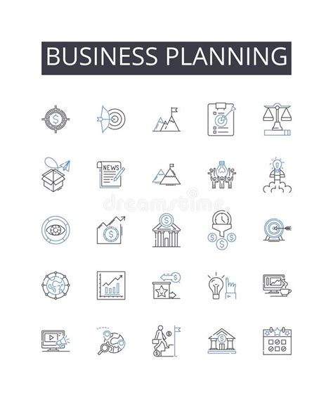 Sales Operations Line Icons Collection Forecasting Pipeline Prospecting Conversion Quotas