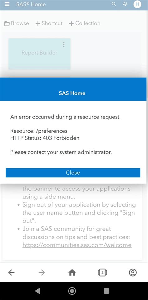 Error When Accessing Sas Va Using Network Outside The Organization Sas Support Communities