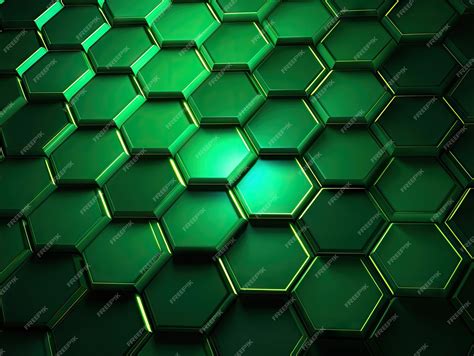 Premium Photo Hexagon Pattern Glowing Geometric Honeycomb Background