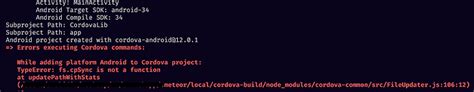 Error Building Cordova Project Cordova Meteor Forum
