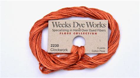 Clockwork 2230 Weeks Dye Works 6 Strand Hand Dyed Embroidery Floss