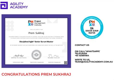Agile Scrummaster Pmi Agility Academy