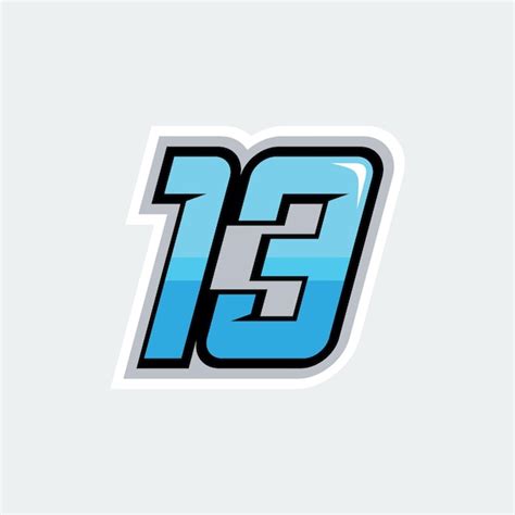 Premium Vector 13 Number Racing Design Vector