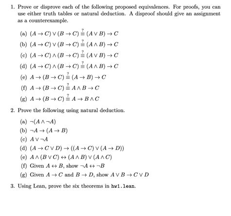 Solved 1. Prove or disprove each of the following proposed | Chegg.com
